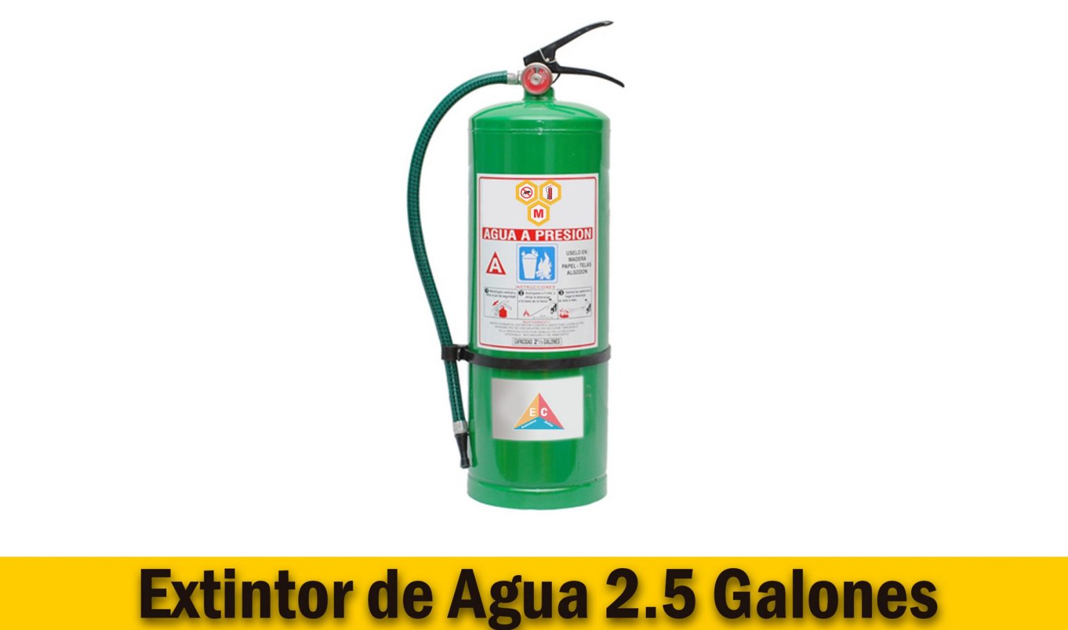 Extintor de agua a presión elaborado 2.5 Gls - Fumigaciones y ...